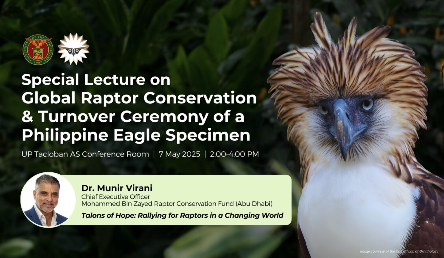 Special Lecture on Global Raptor Conservation & Turnover Ceremony of a ...